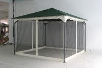 China Collapsible Frame Outdoor Gazebo Replacement Cover 3.5x3.5x2.75M with Mosquito Netting for sale