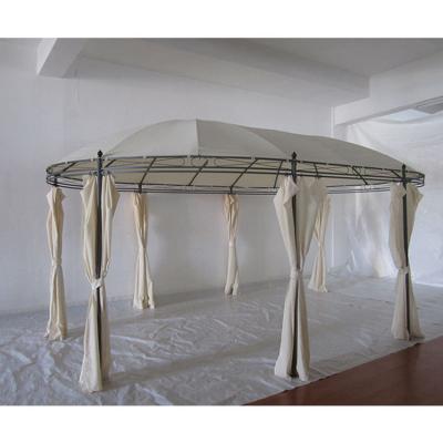 China Wedding Marquee Arch Top Pergola 3.5x5.3x2.65M Steel Gazebo with PA Coated Canopy for sale
