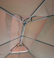 China 3x4M Double Topped Metal Pergola Outdoor Gazebo with 30x30mm Steel Frame for Garden for sale