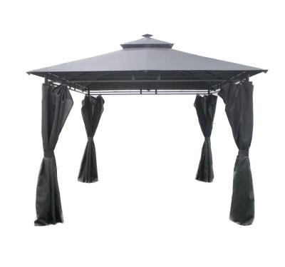 China Steel Frame 3x3x2.7M Round Outdoor Patio Canopy Party Gazebo with Double Topped Design for sale