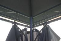 China Steel Frame 3x3x2.7M Round Outdoor Patio Canopy Party Gazebo with Double Topped Design for sale