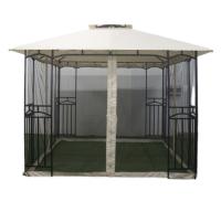 China 3x3x2.7M Steel Outdoor Double Topped Gazebo for Patio Canopy Party Sanctuary for sale