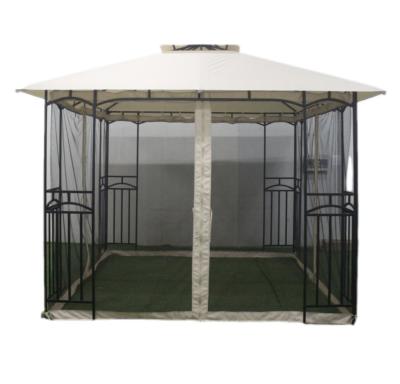China 3x3x2.7M Steel Outdoor Double Topped Gazebo for Patio Canopy Party Sanctuary for sale
