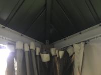 China 3x3x2.75m Aluminum Pergola Outdoor Gazebo with Galvanized Steel Roof and Mosquito Netting for sale