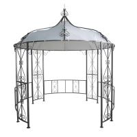 China Polyester Fabric 3x2.9m Openwork Spire Gazebo for Garden with Powder Coated Metal Frame for sale