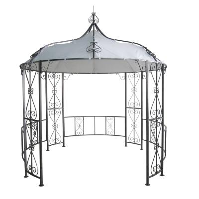China Polyester Fabric 3x2.9m Openwork Spire Gazebo for Garden with Powder Coated Metal Frame for sale