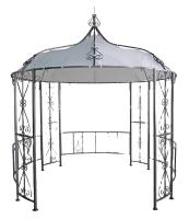 China Steel Frame Single Roof Garden Pergola 3x3x2.65m with Custom Color Options for sale