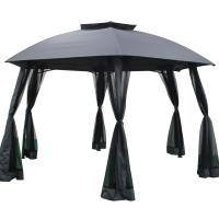 China Hexagonal Steel Gazebo 2x2x2x2.73M Customizable Outdoor Pavilion for sale