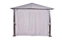 China Sturdy Overhang Painting Metal Gazebo 3x3x2.57M Steel Frame Outdoor Pavilion for sale