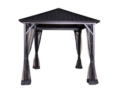 China Aluminum Frame Iron Plate Gazebo 3x3x2.75m for Outdoor Pergola Bridge for sale