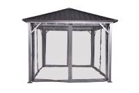 China Aluminum Frame Iron Plate Gazebo 3x3x2.75m for Outdoor Pergola Bridge for sale