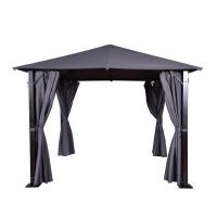 China Aluminum Outdoor Gazebo 3x3x2.75m Hand-Painted Single Roof Easy Assembly for sale