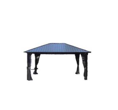 China Outdoor Garden Pergola 4.85x3.65x2.75m Galvanized Steel Aluminum Frame with Fabric Roof for sale