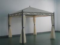 China Steel Metal Pergola Bridge Gazebo 3x3m with Polyester Curtain for Garden Outdoor for sale