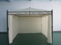 China Steel Metal Pergola Bridge Gazebo 3x3m with Polyester Curtain for Garden Outdoor for sale