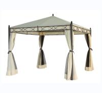 China Outdoor 3x3x2.75m Metal Gazebo with Mosquito Netting and Sidewalls for Garden for sale