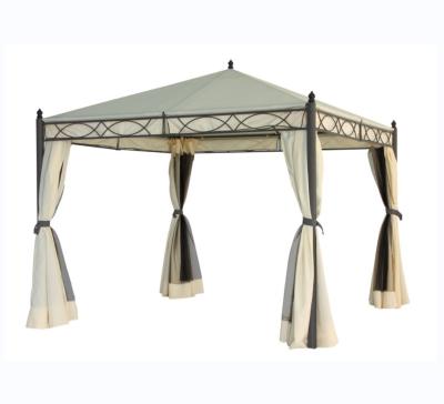 China Outdoor 3x3x2.75m Metal Gazebo with Mosquito Netting and Sidewalls for Garden for sale