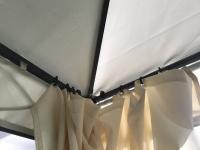China Outdoor 3x3x2.75m Metal Gazebo with Mosquito Netting and Sidewalls for Garden for sale