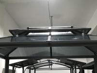 China Double Topped Polycarbonate Board Gazebo 2.35x1.7x2.45m Aluminum Frame Outdoor Pergola for sale