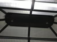 China Double Topped Polycarbonate Board Gazebo 2.35x1.7x2.45m Aluminum Frame Outdoor Pergola for sale