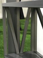 China Double Topped Polycarbonate Board Gazebo 2.35x1.7x2.45m Aluminum Frame Outdoor Pergola for sale
