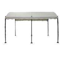China PVC 3x4x2.75M Curved Iron Outdoor Gazebo with Polyester Roof and Powder Coated Frame for sale
