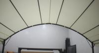 China PVC 3x4x2.75M Curved Iron Outdoor Gazebo with Polyester Roof and Powder Coated Frame for sale