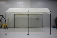 China PVC 3x4x2.75M Curved Iron Outdoor Gazebo with Polyester Roof and Powder Coated Frame for sale