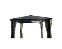 China 3x3x2.6M Hard Top Gazebo Outdoor Garden PVC Board Roof Sturdy Aluminum Steel Easy Assembly for sale