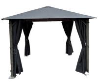 China Aluminum Gazebo Tent 3x3x2.57m with Polyester Sidewalls Waterproof Outdoor Shelter for sale