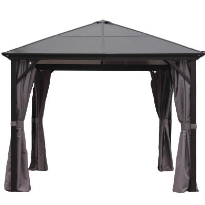 China Waterproof Portable Aluminum Gazebo Tent 3x3x2.6m PC Roof Outdoor Canopy Shelter for sale