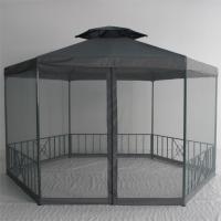 China Outdoor Waterproof Garden Canopy Pergola with Customized Colors Hexagonal Double Roof for sale