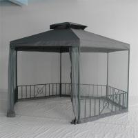 China Outdoor Waterproof Garden Canopy Pergola with Customized Colors Hexagonal Double Roof for sale