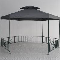 China Outdoor Waterproof Garden Canopy Pergola with Customized Colors Hexagonal Double Roof for sale