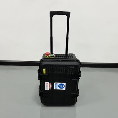 China 200W Luggage Pulse Laser Cleaning Machine Portable Metal Laser Rust Removal Machine Pulse Laser Cleaning Machine for sale