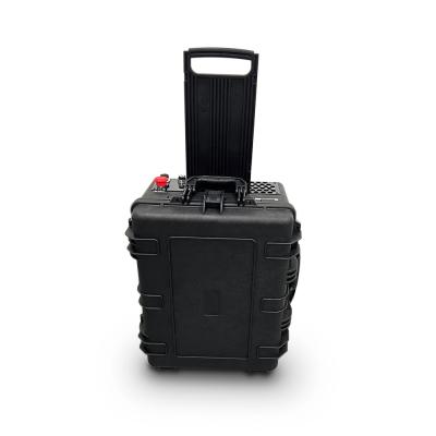 China Portable Pulse Fiber Laser Cleaning Machine Suitcase Style For Metal Aluminum Surface for sale