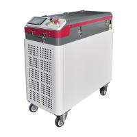 China Air / Water Cooled Pulse Laser Cleaner Machine For Resin Paint Oil Stain Rust Coating Pulse Laser Cleaning Machine for sale