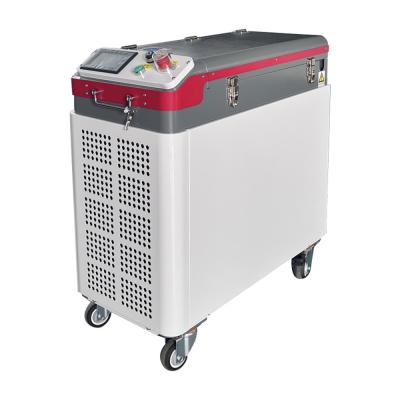 China Air / Water Cooled Pulse Laser Cleaner Machine For Resin Paint Oil Stain Rust Coating Pulse Laser Cleaning Machine for sale