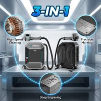 China Industrial 100W Fiber Laser Cleaning Portable Backpack Design for Rust, Paint & Coating Removal for sale