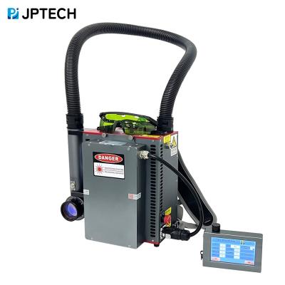 China Portable Backpack Laser Cleaning Machine Lithium Battery 50W 100W 200W for Rust Paint Oil Stain Graffiti Removal for sale