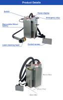 China Portable Backpack Laser Cleaning Machine Lithium Battery 50W 100W 200W for Rust Paint Oil Stain Graffiti Removal for sale