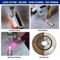 China 4-in-1 Air-Cooled Handheld Laser Welder Portable Welding + Cutting + Surface Cleaning + Weld Seam Finishing Machine for Metal for sale