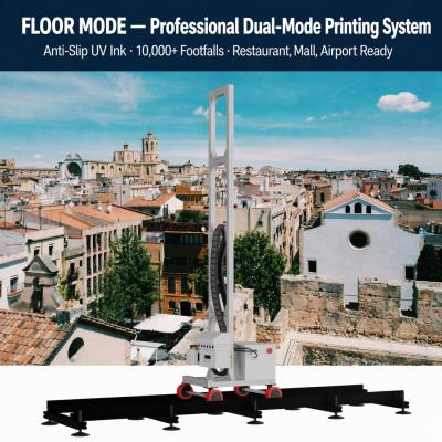 China High Precision 2-in-1 Vertical Wall & Floor UV Printer for Commercial Advertising Indoor Wall Mural Painting Machine for sale
