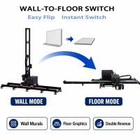 China High Precision 2-in-1 Vertical Wall & Floor UV Printer for Commercial Advertising Indoor Wall Mural Painting Machine for sale
