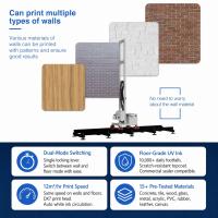 China High Precision 2-in-1 Vertical Wall & Floor UV Printer for Commercial Advertising Indoor Wall Mural Painting Machine for sale