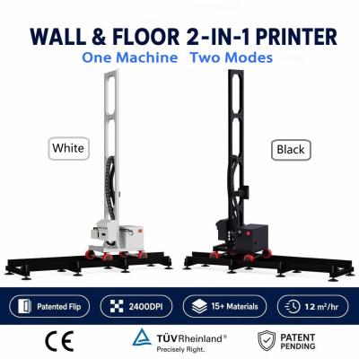 China UV Wall and Floor 2 in 1 Vertical Mural Printing Machine High Definition Indoor Outdoor Inkjet Printer for sale