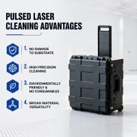 China Portable 1000W Pulse Fiber Laser Cleaning Machine Air-Cooled Handheld Laser Rust Remover for Precise Metal Paint Stripping for sale