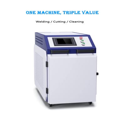 China 3 in 1 Laser Welding Machine 3000W Handheld Fiber Laser Welder Cutter Cleaner with Max Source for sale