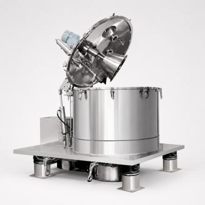 China Scraper Bottom Discharge Centrifuge for Sodium Bicarbonate Crystal Dewatering for sale