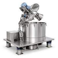 China Scraper Bottom Discharge Centrifuge for Sodium Bicarbonate Crystal Dewatering for sale